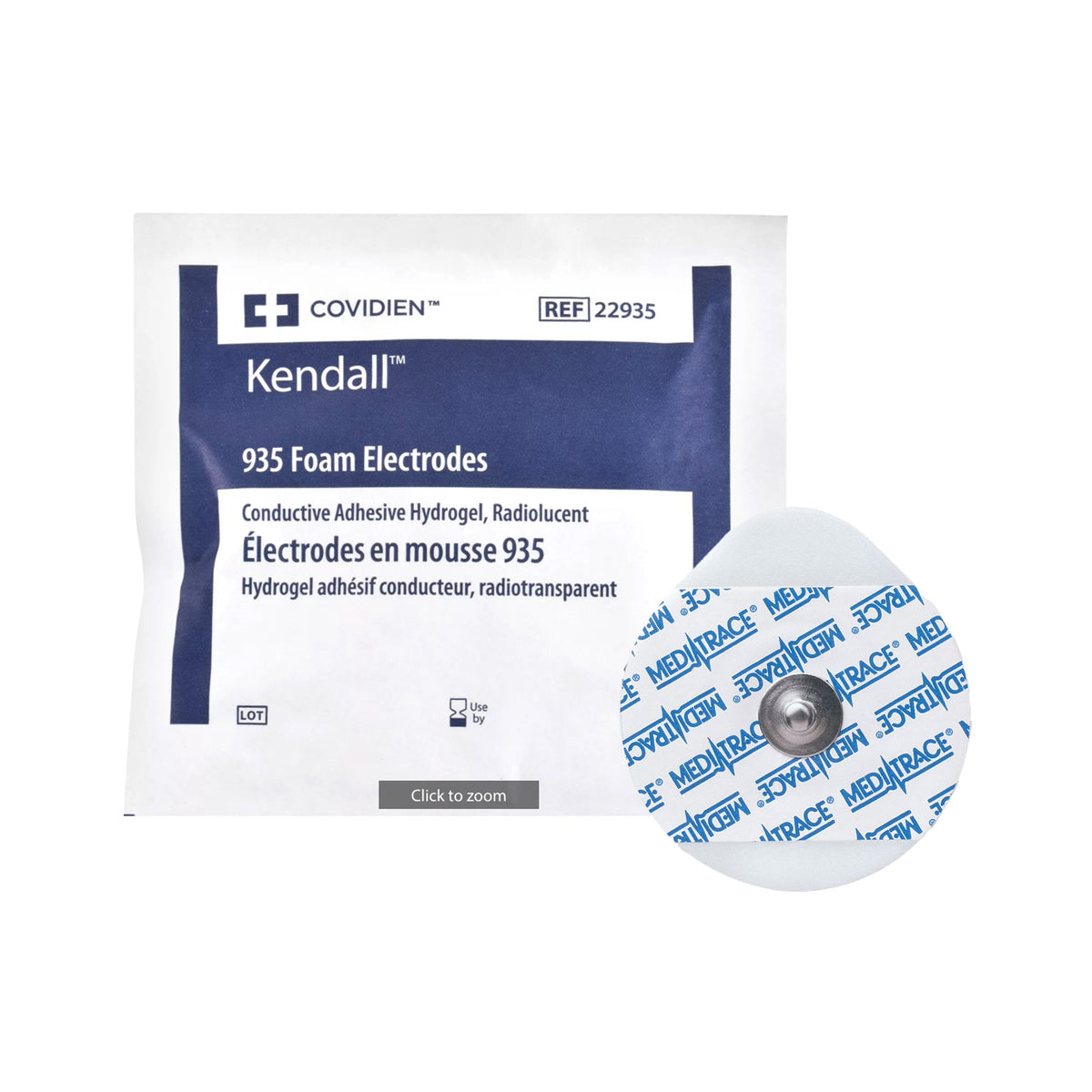Kendall 935 Series Foam Conductive Adhesive Hydrogel EKG Electrode, Ra ...
