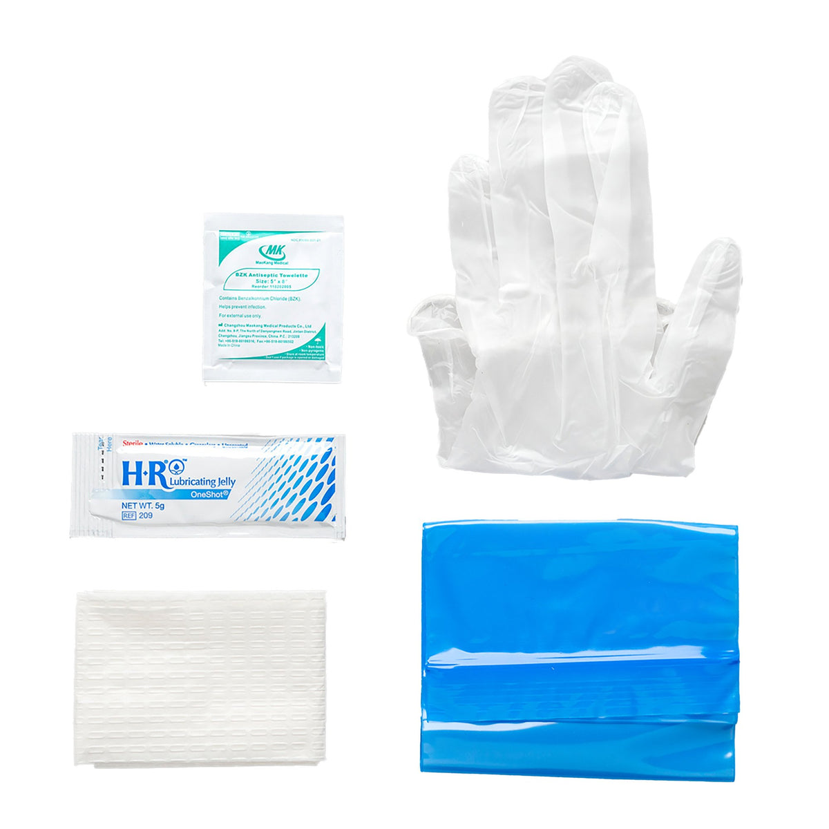 TruCath Intermittent Catheter Insertion Kit. Vinyl PF Gloves, 5g Lube ...