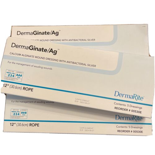 DermaGinate Ag Alginate Dressing with Silver, 12" Rope – Save Rite Medical