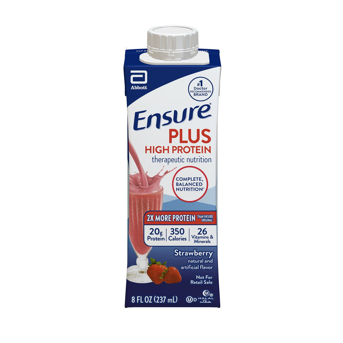 Ensure Plus High Protein, Strawberry, 8 oz. ARC – Save Rite Medical