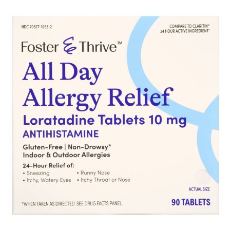 Foster & Thrive Allergy Relief Tablet 10 mg Loratadine 90/Bottle – Save ...