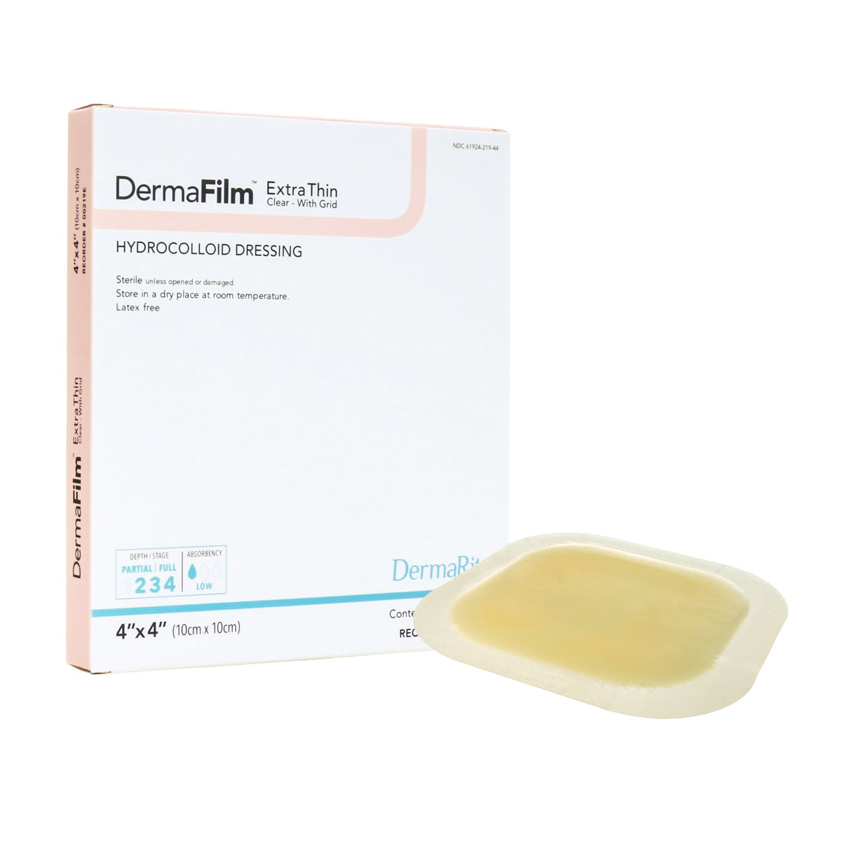 DermaFilm Hydrocolloid Wound Dressing, X-Thin with Grid, 4" x 4" – Save ...