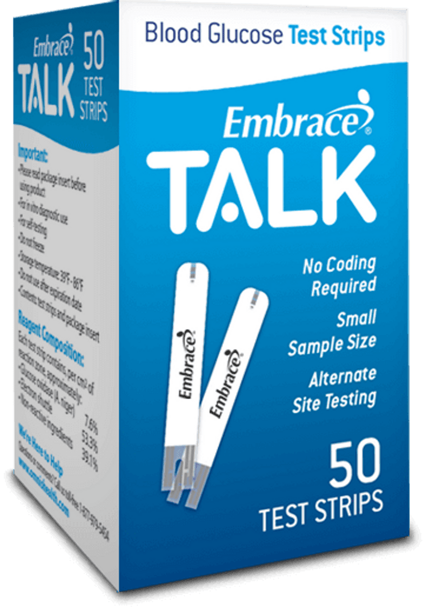 Omnis Health Embrace TALK Test Strips – Save Rite Medical