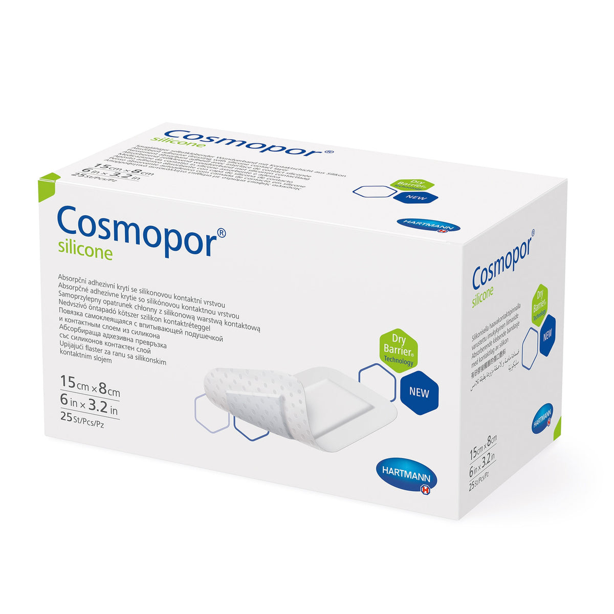 Cosmopor Silicone Absorbent Island Dressing with Silicone Adhesive, St ...