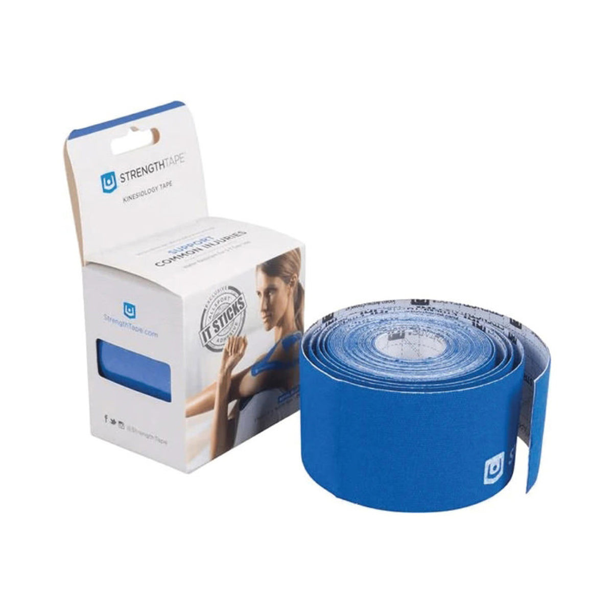 StrengthTape Kinesiology Tape 5m Uncut Roll, Royal Blue – Save Rite Medical