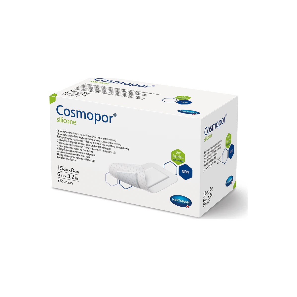 Cosmopor Silicone Absorbent Island Dressing with Silicone Adhesive, St ...