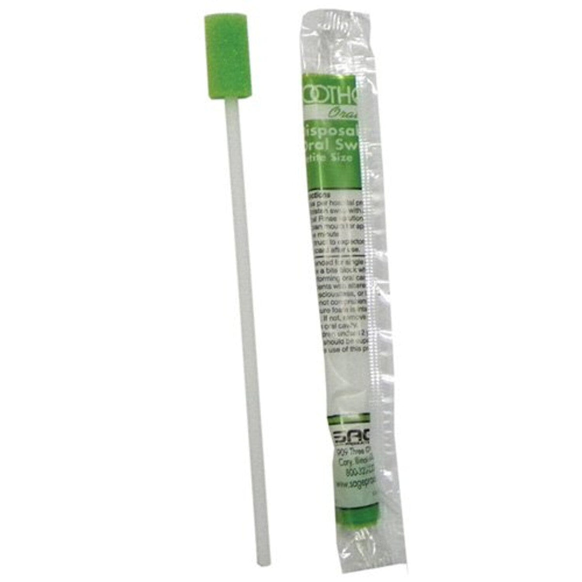 Sage Products Toothette® Plus Untreated Swab 6" L, Green, Plastic and ...