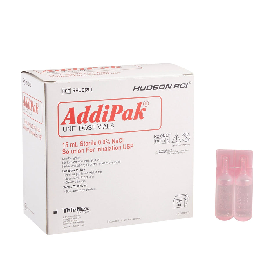 Addipak® 0.9% Saline Unit Dose Vials – 3, 5, & 10 mL (Red) | Teleflex ...