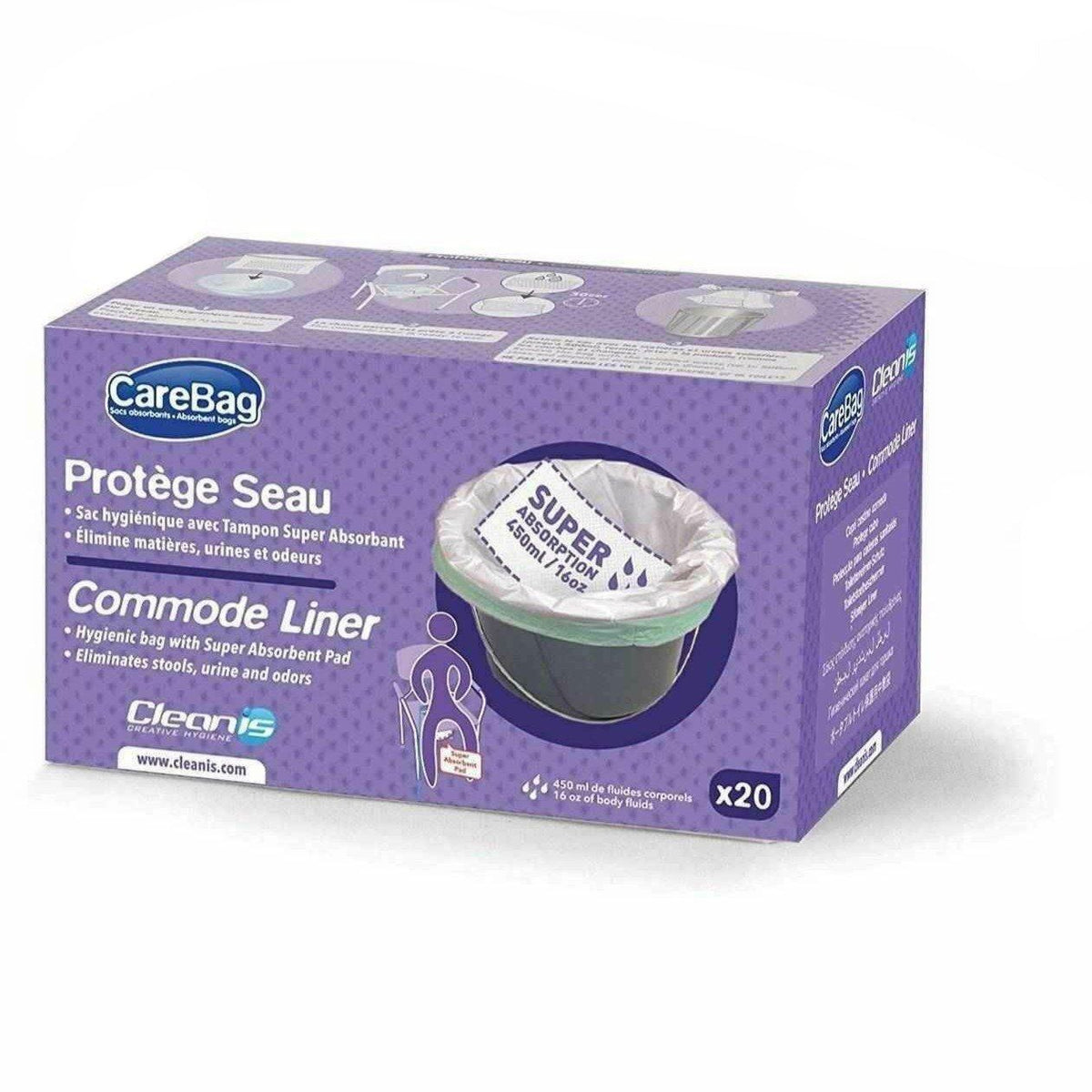 Carebag Commode Liners with Super Absorbent Pad, 20 Count – Save Rite ...