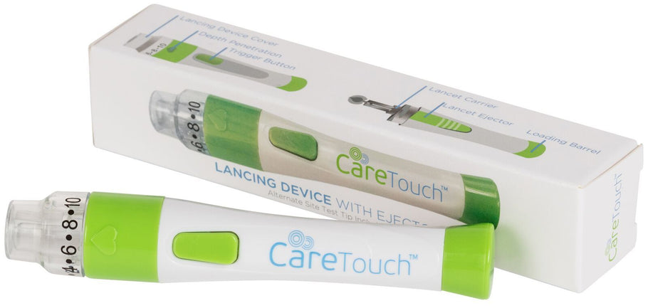 CareTouch Lancing Device with Ejector - Adjustable Depth & Safe ...