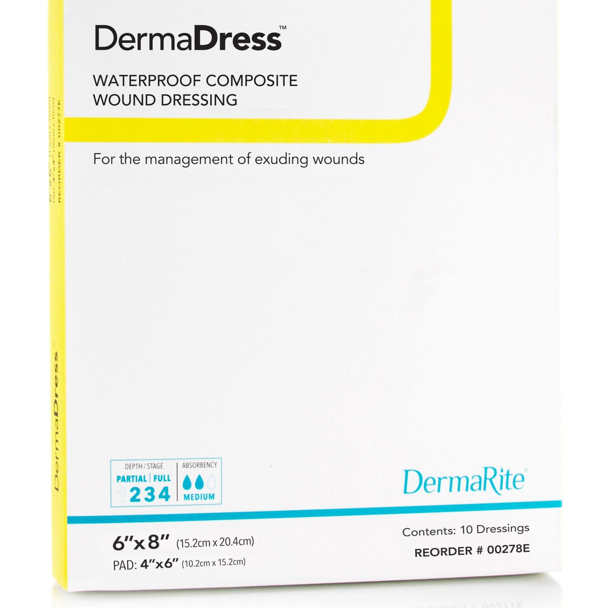 DermaDress Waterproof Composite Dressing 6" x 8" – Save Rite Medical
