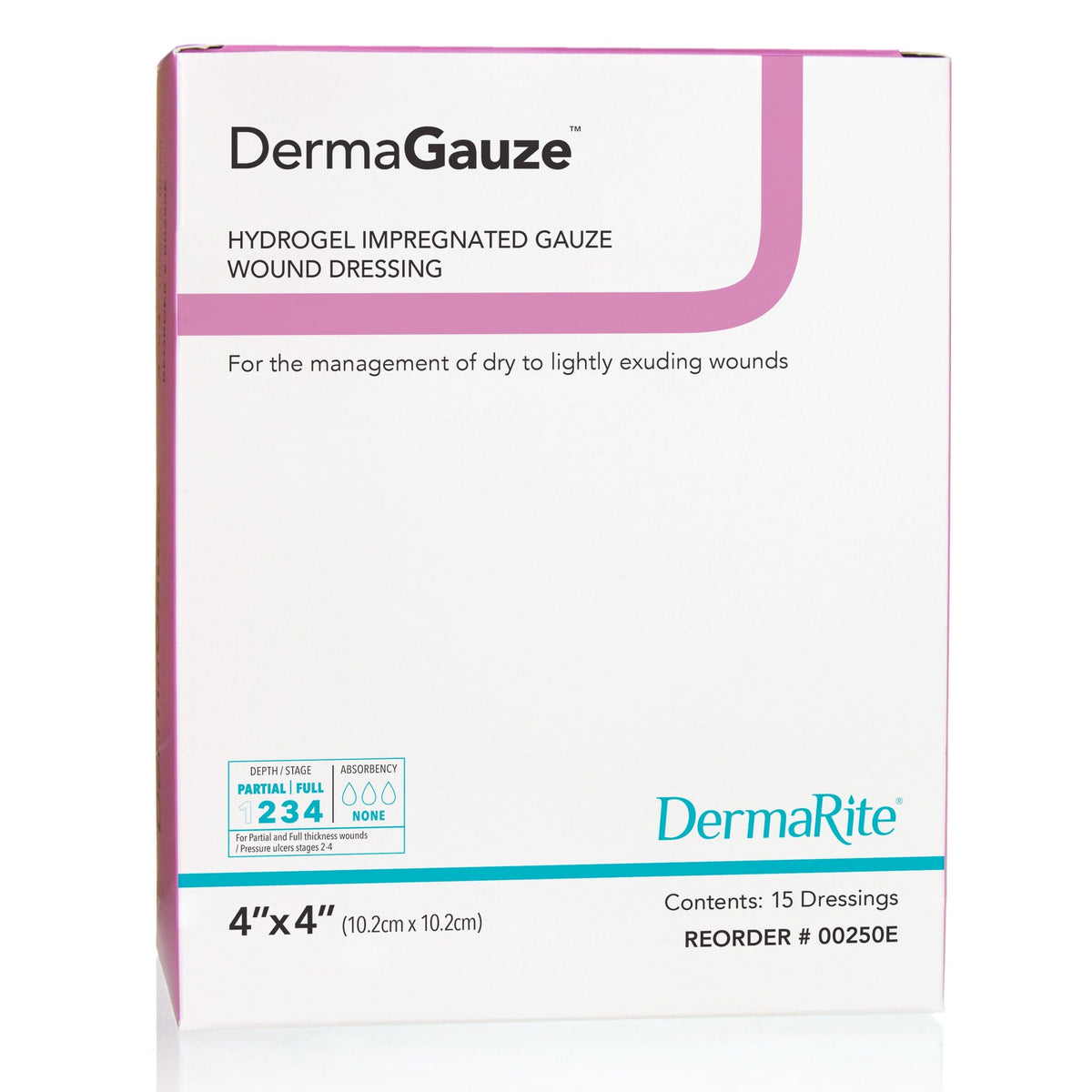 DermaGauze Hydrogel Impregnated Dressing 4" x 4" – Save Rite Medical