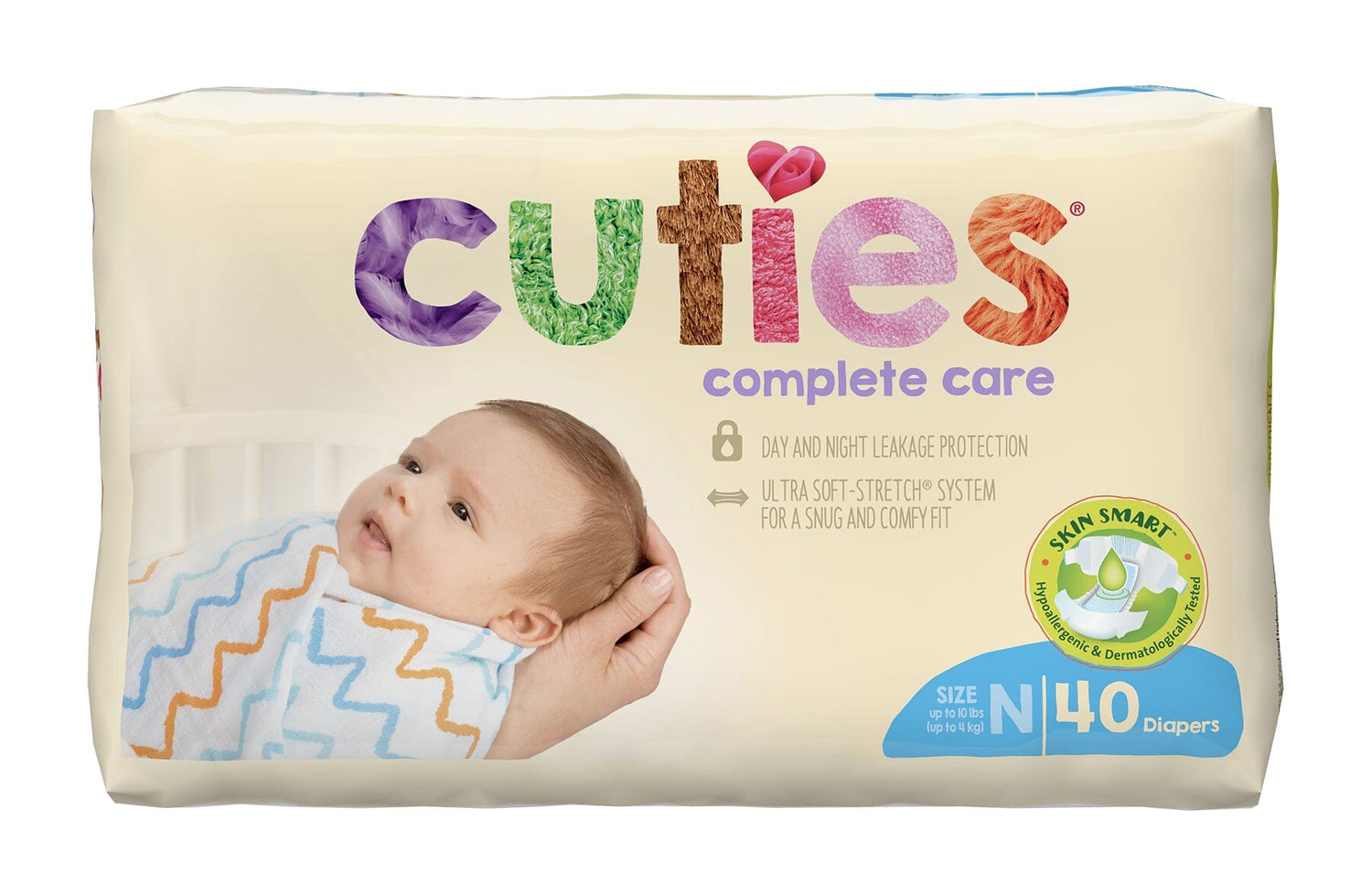 First Quality Cuties® Complete Care Baby Diaper, Newborn