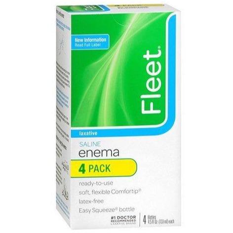 Fleet Ready-to-Use Enema Laxative Saline, 4-1/2 oz (Box of 4) – Save ...