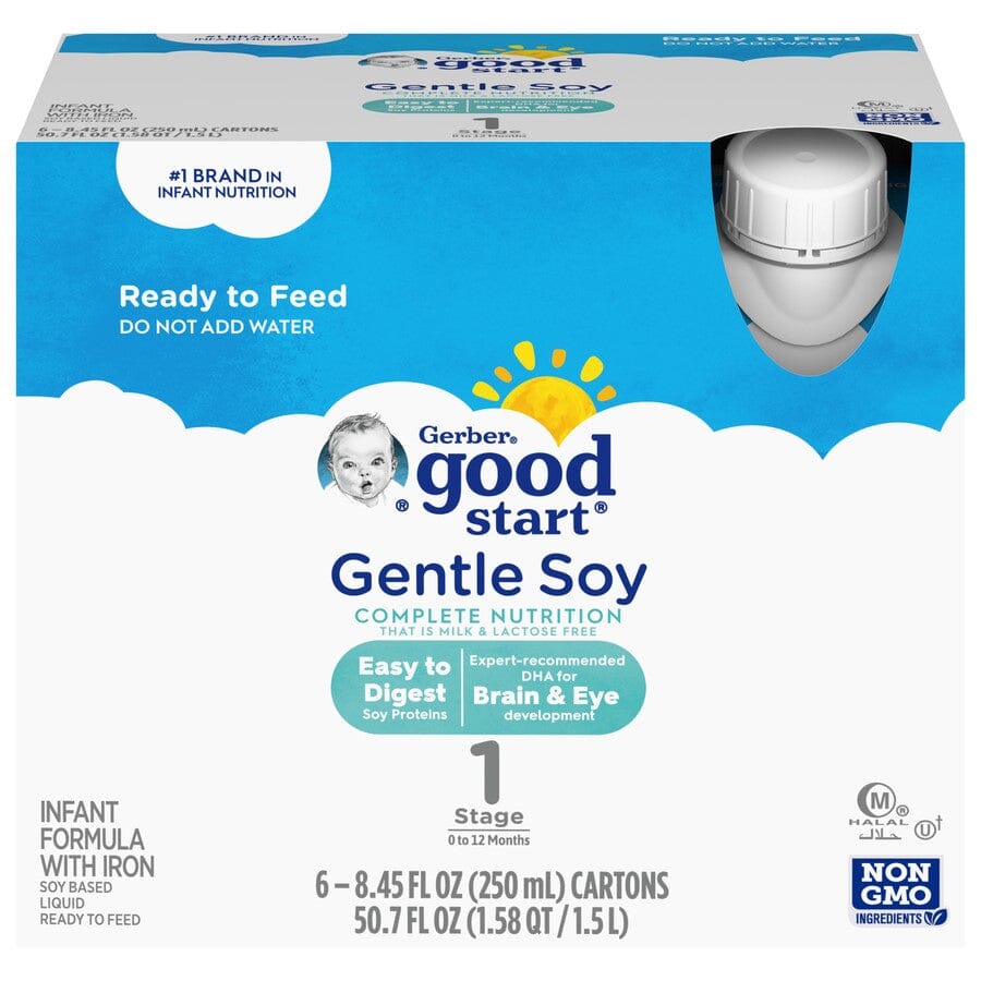 Gerber Good Start Gentle Soy Ready-to-Feed, Tetra Pack, 8.45 fl oz ...