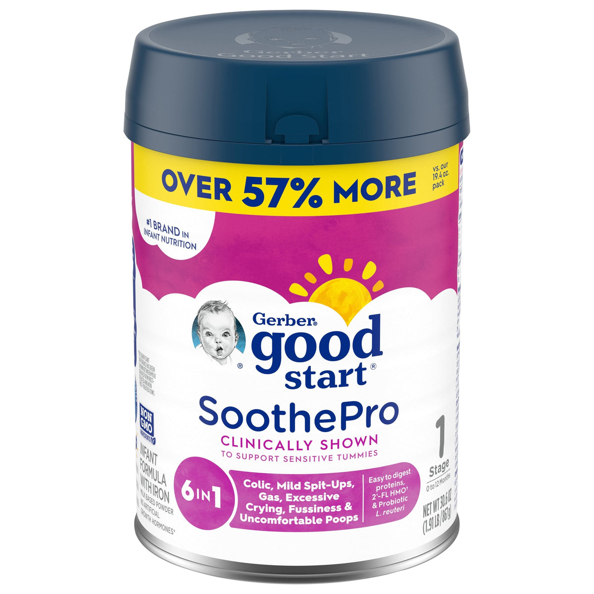 Gerber Good Start SoothePro, Infant Formula, Powder, 30.6 oz.