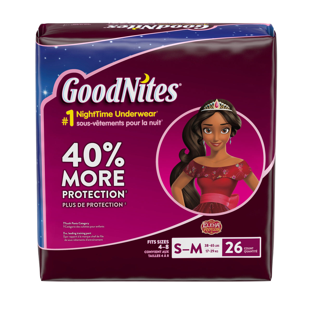 GoodNites Bedtime Bedwetting Underwear for Girls, L-XL, 20 Ct. (Packag