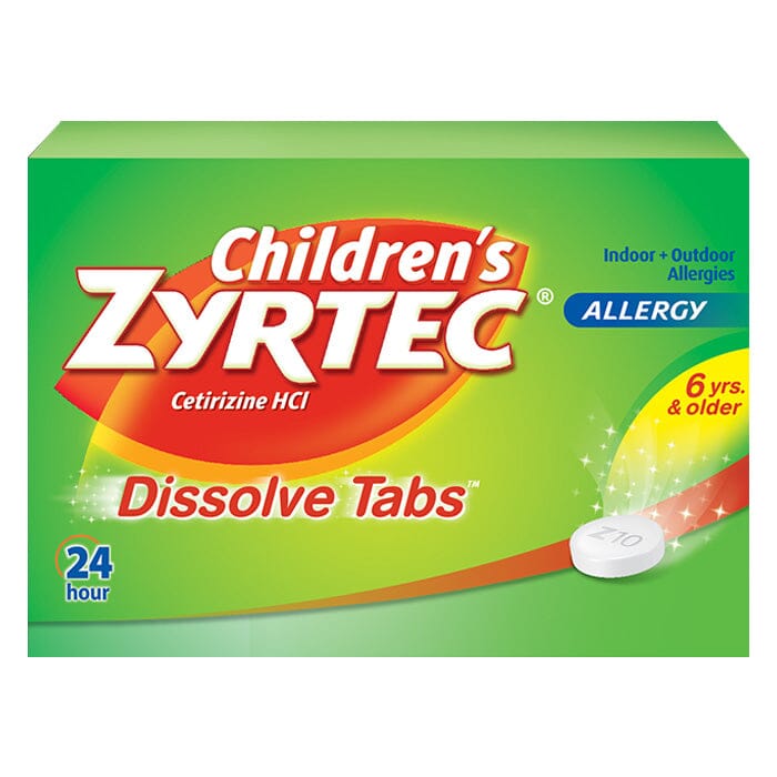 Johnson & Johnson Children's Zyrtec® Allergy Dissolve Tablet, Citrus ...