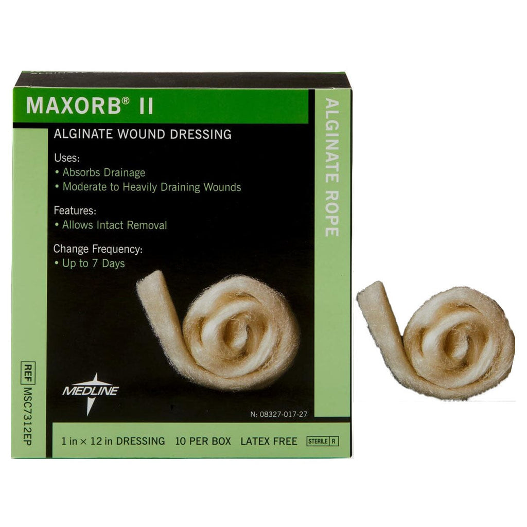 Maxorb® II Alginate Wound Dressing, 1" x 12" Rope
