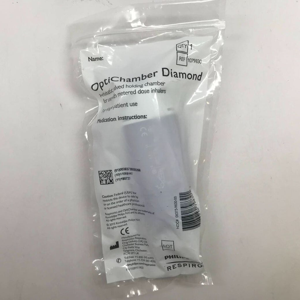 OptiChamber Diamond Chambers without Mask in Reclosable Bag, Clear