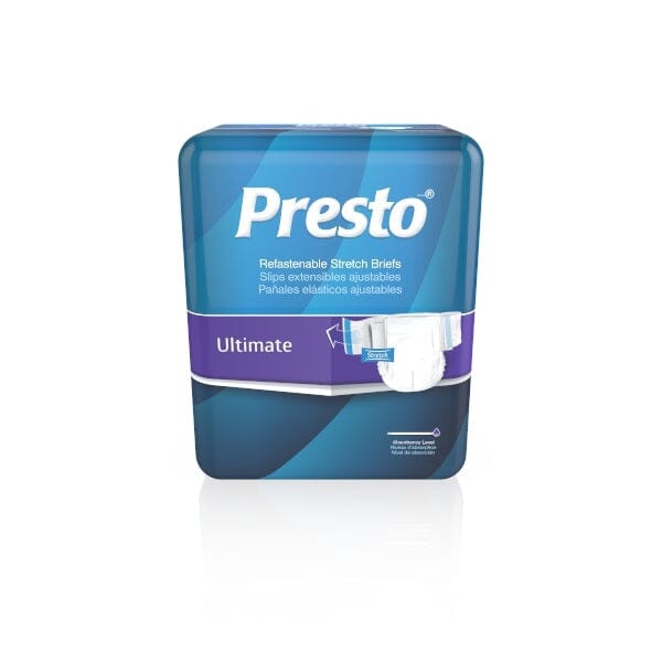 Presto® Ultimate Stretch Incontinence Brief, Medium - Regular, 16 Pack ...