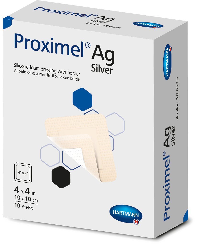 Proximel® Ag Five-Layer Silicone Foam Bordered Dressing with Silver
