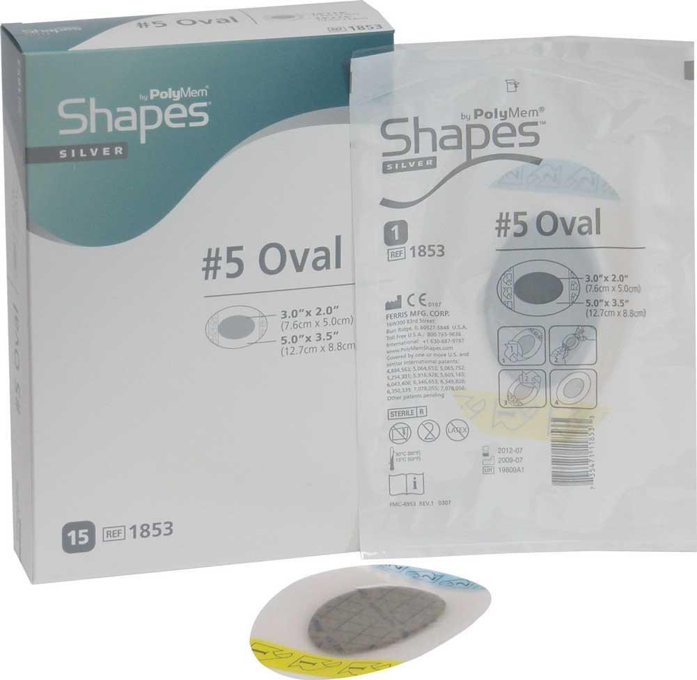 Shapes#5 Silver Oval PolyMeric Membrane Dressing – Save Rite Medical