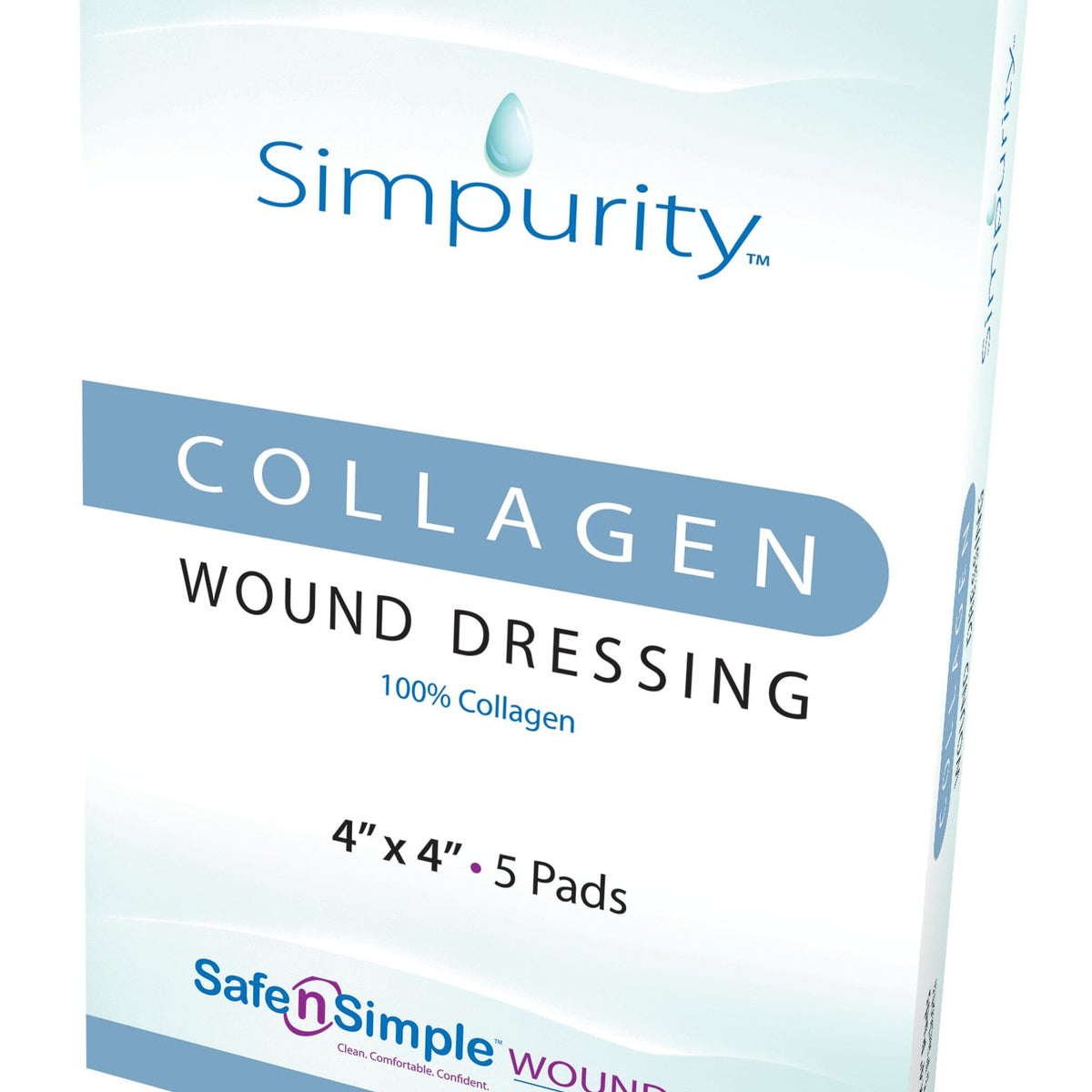 Simpurity Collagen Pad Wound Dressing, 4" x 4" – Save Rite Medical