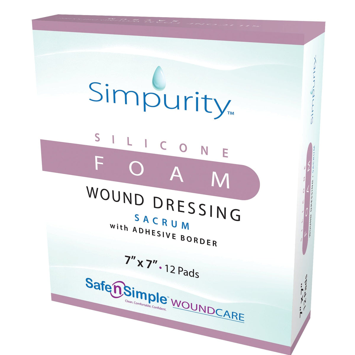 Simpurity Sacrum Foam with Silicone Adhesive Border, 7" x 7" – Save ...