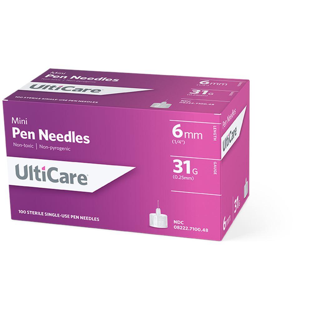 UltiCare Pen Needles 6mm x 31G Mini – Save Rite Medical