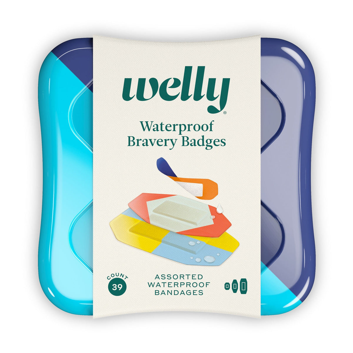Welly Health Assorted Waterproof Bandages, 40 ct